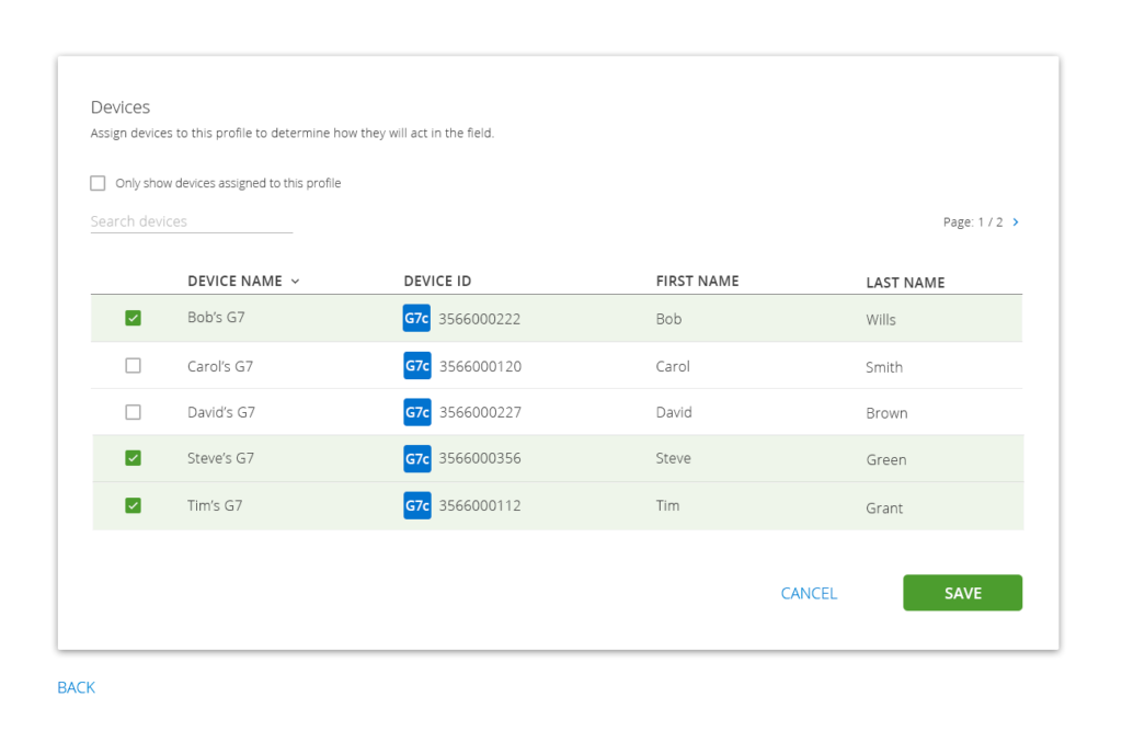 New G7 configuration profile