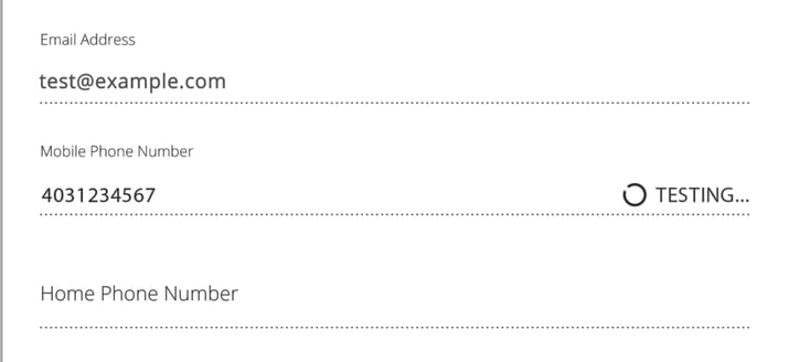 How to test phone numbers in Blackline Live
