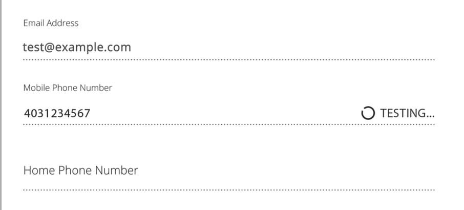 How to test phone numbers in Blackline Live